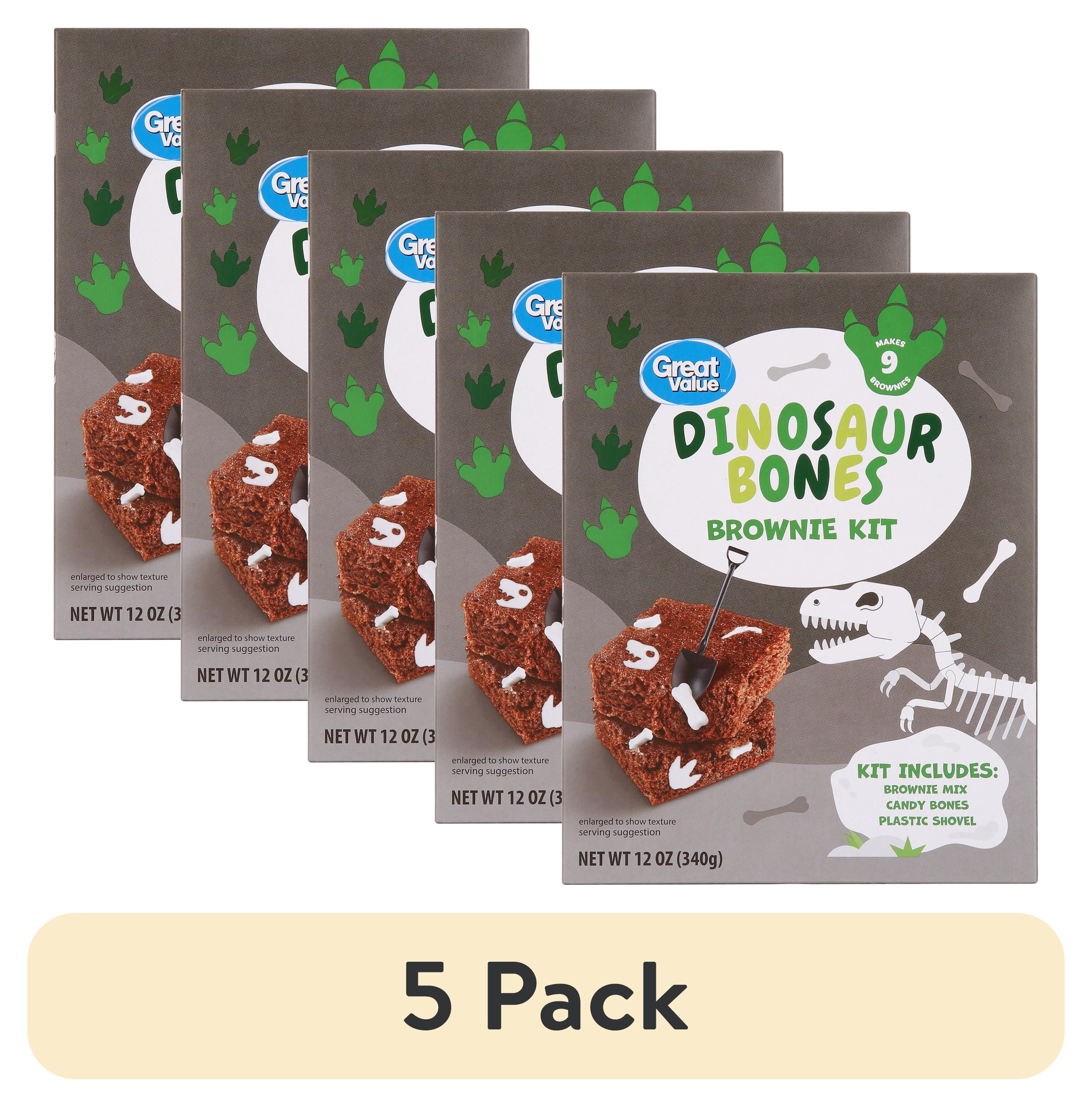 (5 pack) Great Value Dinosaur Bones Brownie Mix Kit, 12oz - Walmart.com
