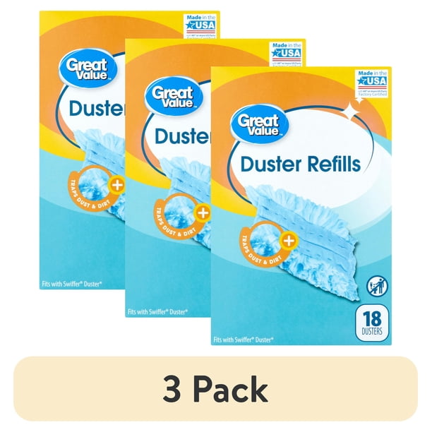 (3 pack) Great Value Duster Refills, 18 Count - Walmart Business Supplies