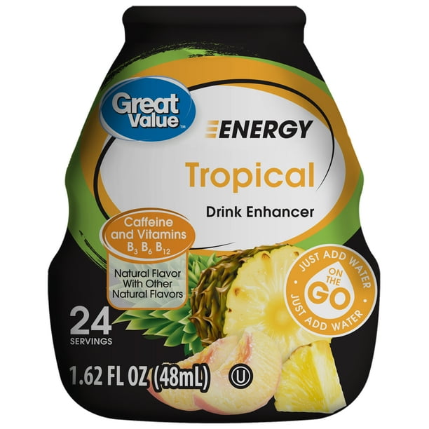 Great Value Energy Drink Enhancer, Tropical, 1.62 fl oz - Walmart ...