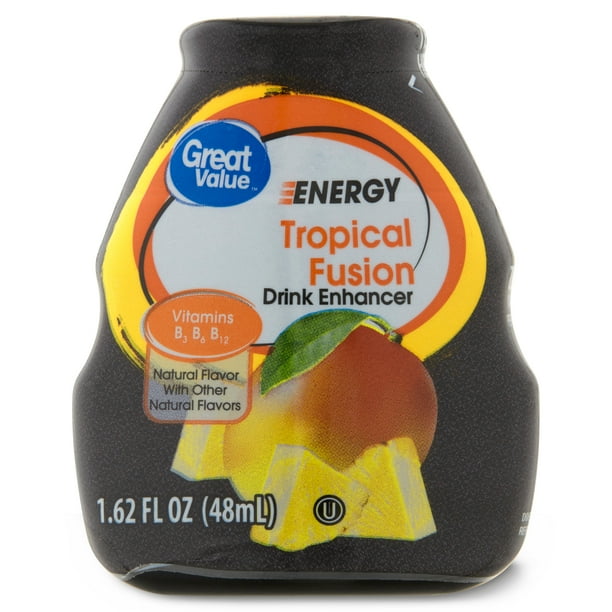 Great Value Energy Drink Enhancer, Tropical Fusion, 1.62 oz - Walmart ...