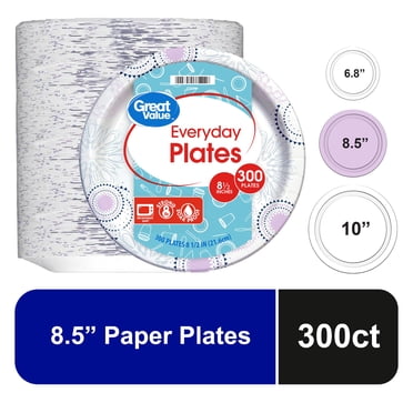 Great Value Paper Plates 150 - Disposable party favor sets - Walmart ...