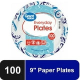 Great Value Everyday Paper Lunch Plates, 8 5/8", 100 Count - Walmart.com