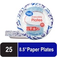 Great Value Everyday Paper Plates, 8.5", Patterned, 25 Count - Walmart.com