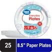 Great Value Disposable Paper Plates, 8.5 inch, 100 Count, Microwave ...