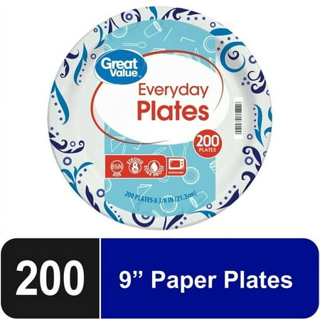 200 Count 9"Patterned Disposable Paper Plates - Cheetah Dealz