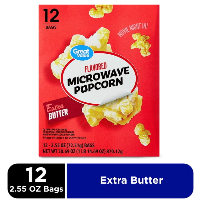 Great Value Popcorn 12ct - Walmart Business Supplies