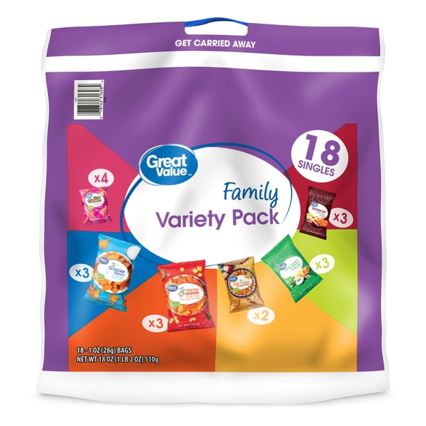Great Value Family Variety Pack, 1 oz, 18 Count - Walmart Business Supplies