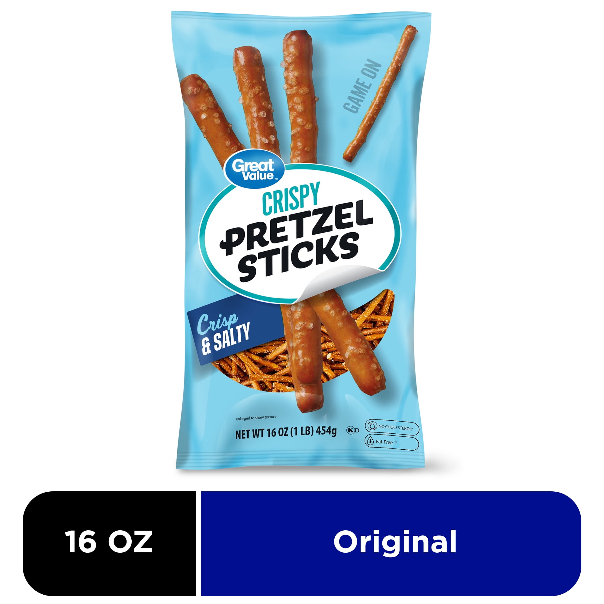 Great Value Crispy Pretzel Sticks 16 oz Snack Salt Crunchy Shelf-Stable ...