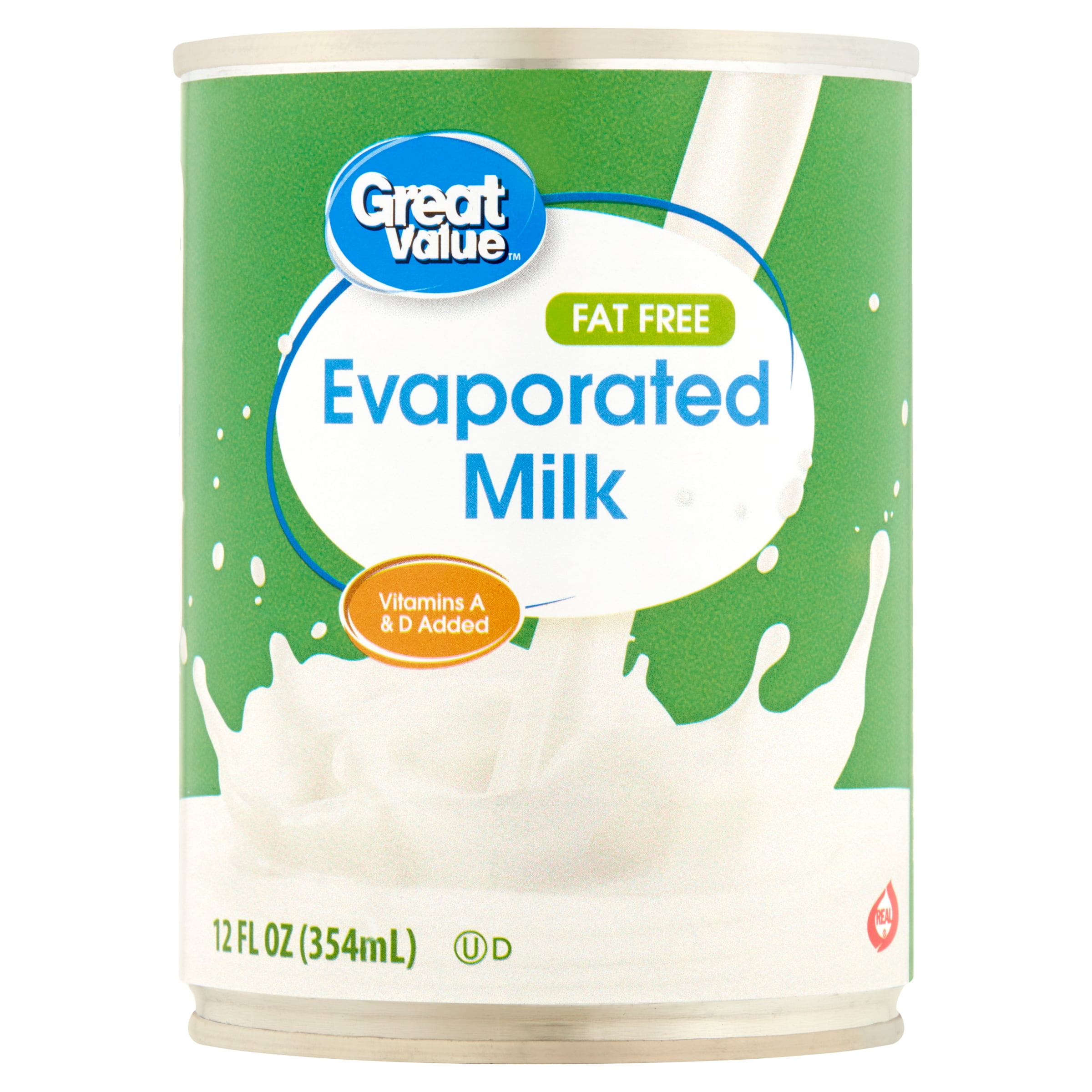 Great Value Fat-Free Evaporated Milk, 12 fl oz - Walmart.com