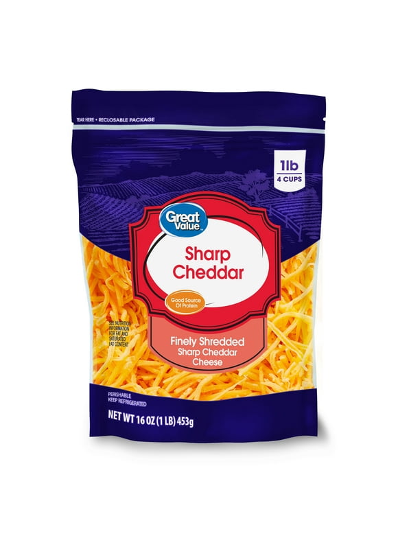 Shredded Cheddar Cheese in Cheese - Walmart.com