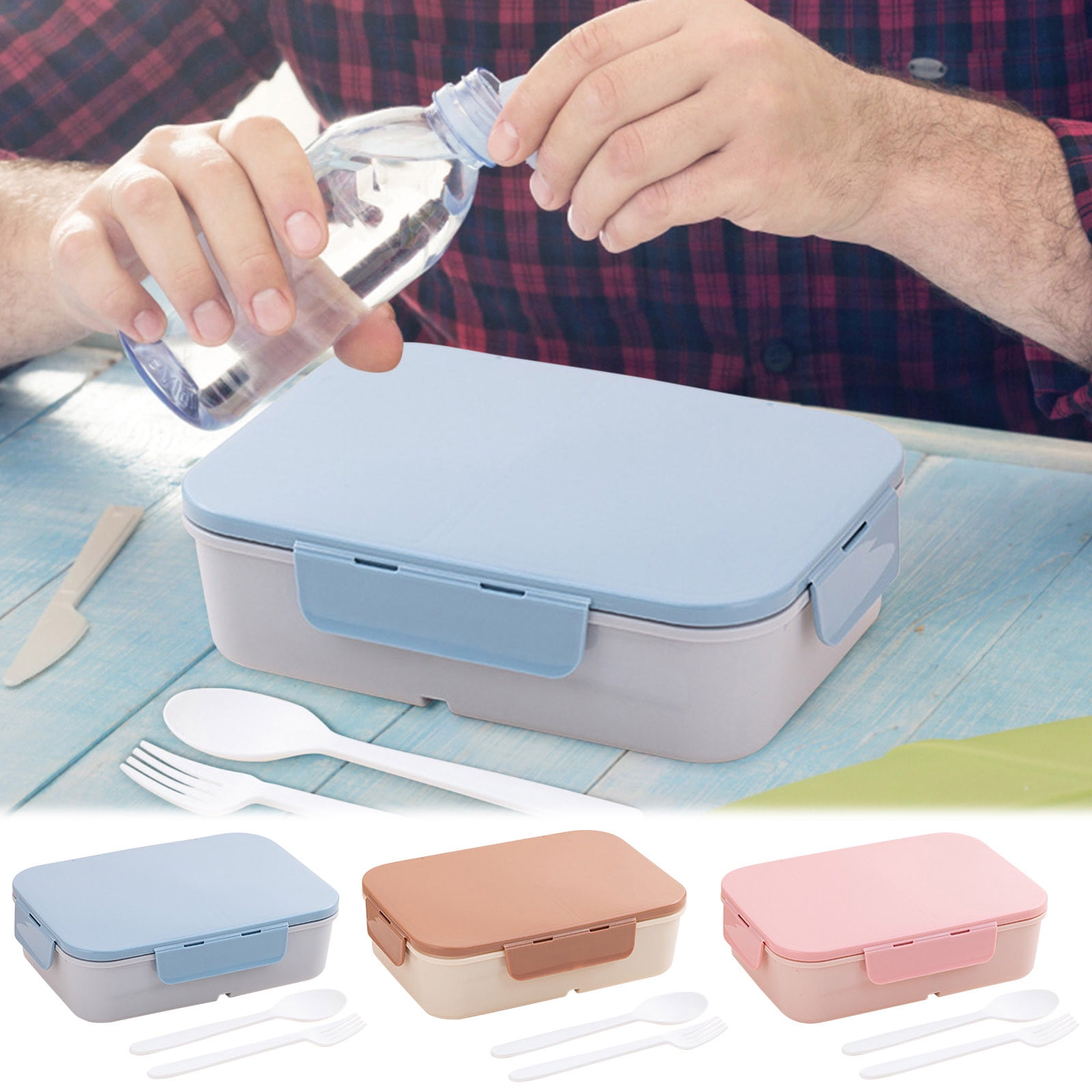 Great Value, Flip Over Lunch Box - Microwave Safe, Divided Into ...