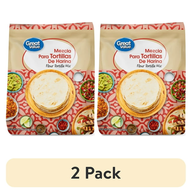 (2 pack) Great Value Flour Tortilla Mix, 20 lbs - Walmart.com