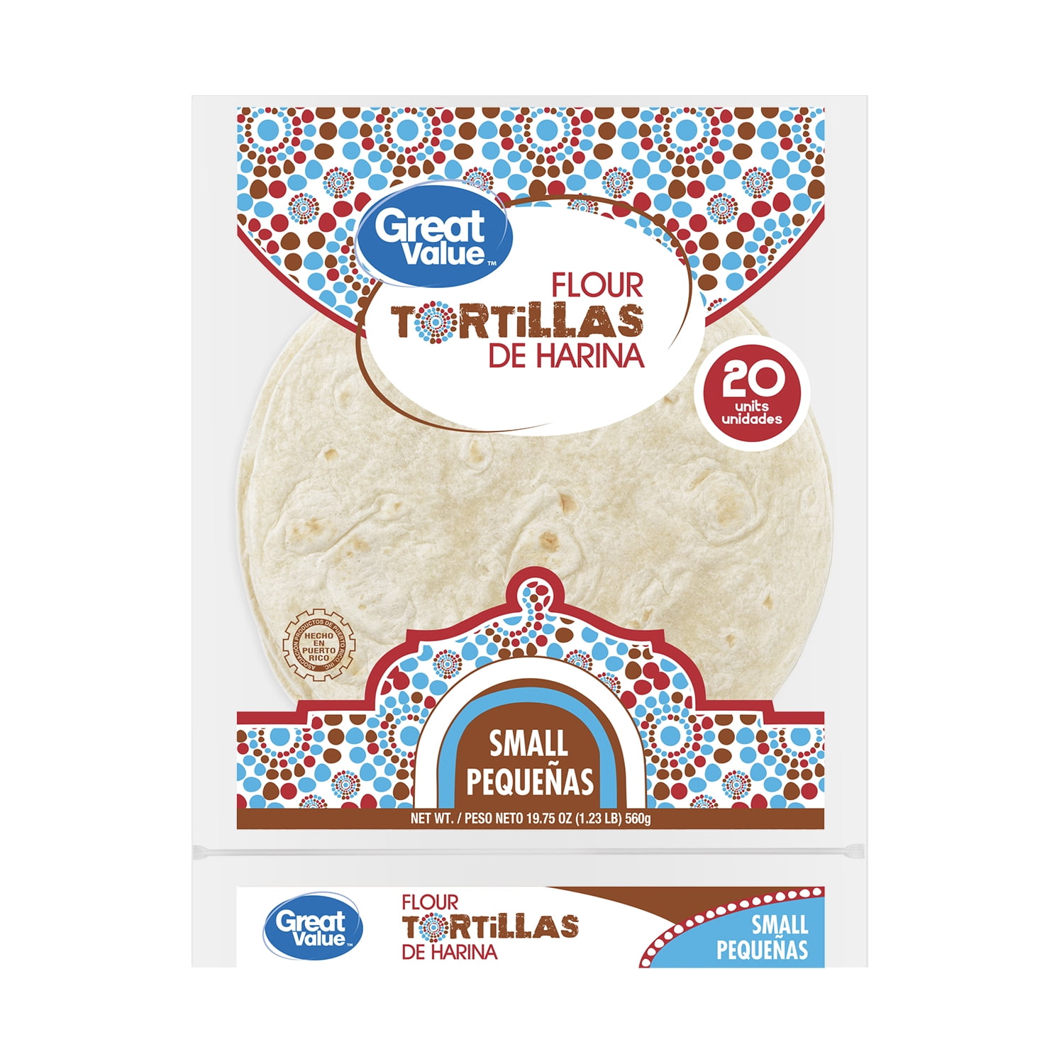 Great Value, Fluor Tortillas, Small, 19.75 Ounces, 20 Count - Walmart.com
