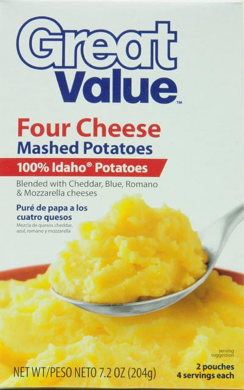 Great Value Four Cheese Mashed Potatoes, 7.2 oz - Walmart.com