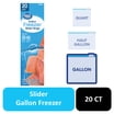Great Value Freezer Guard Double Zipper Quart Freezer Bags 7x7¾ inches ...