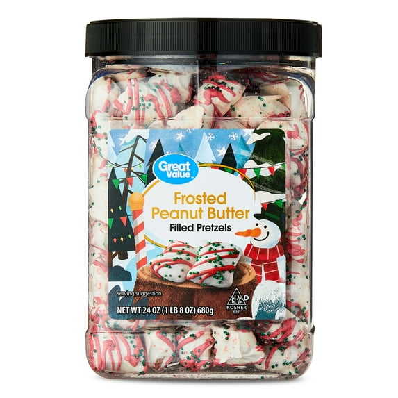 Great Value Frosted Peanut Butter Filled Pretzels, 24 oz - Walmart.com
