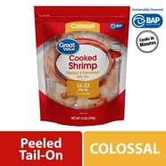 Great Value Frozen Raw Super Colossal Shell-on Tail-on Easy Peel Shrimp ...