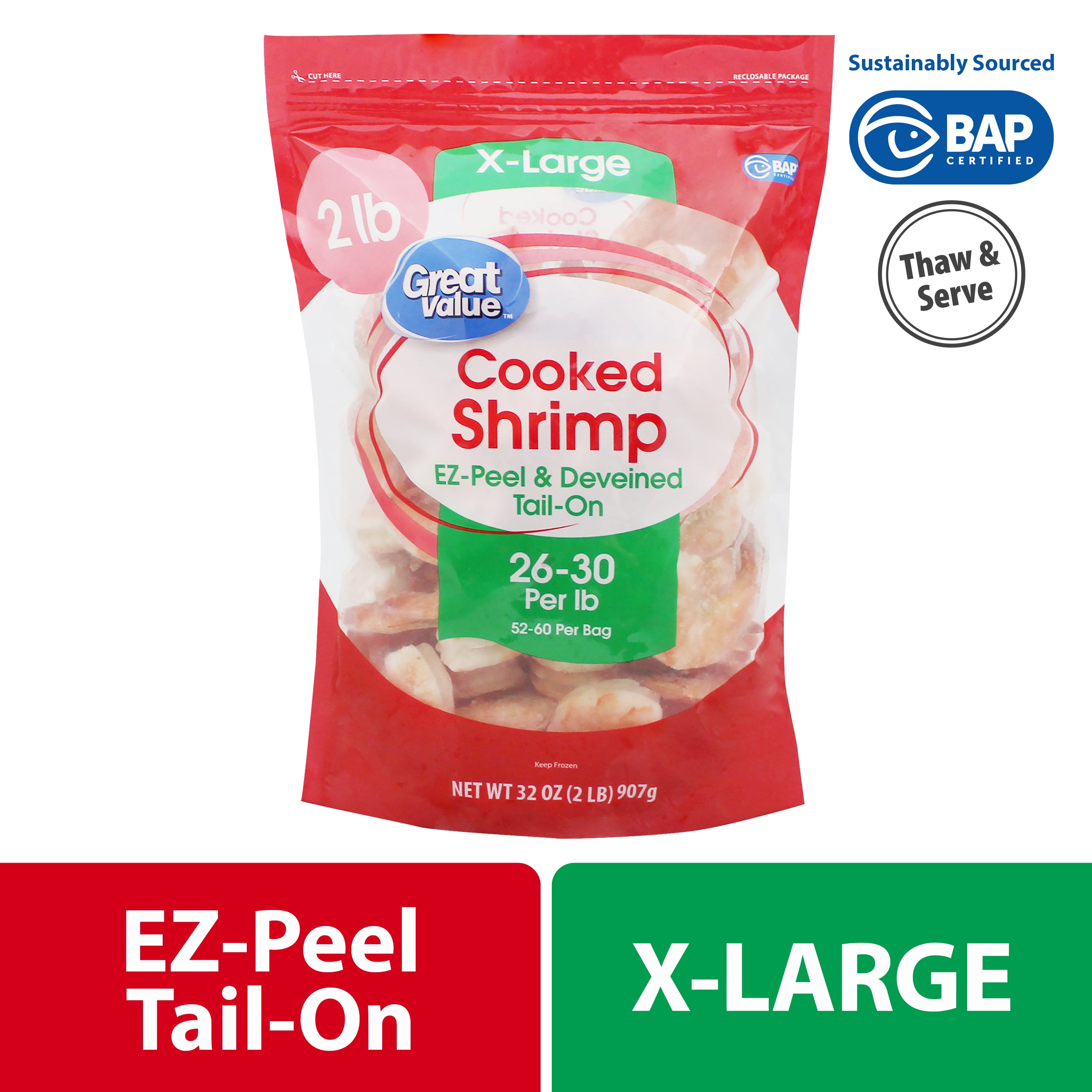 Cooked Shrimp in Seafood Meal Options - Walmart.com