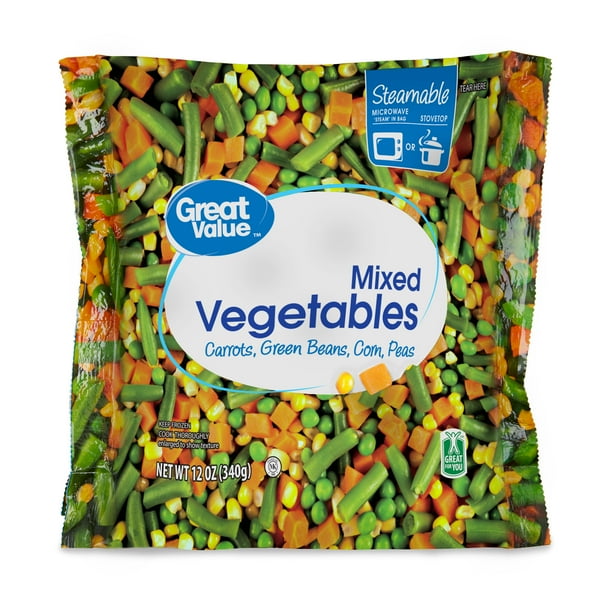 Great Value Frozen Mixed Vegetables, 12 oz Steamable Bag - Walmart Business Supplies