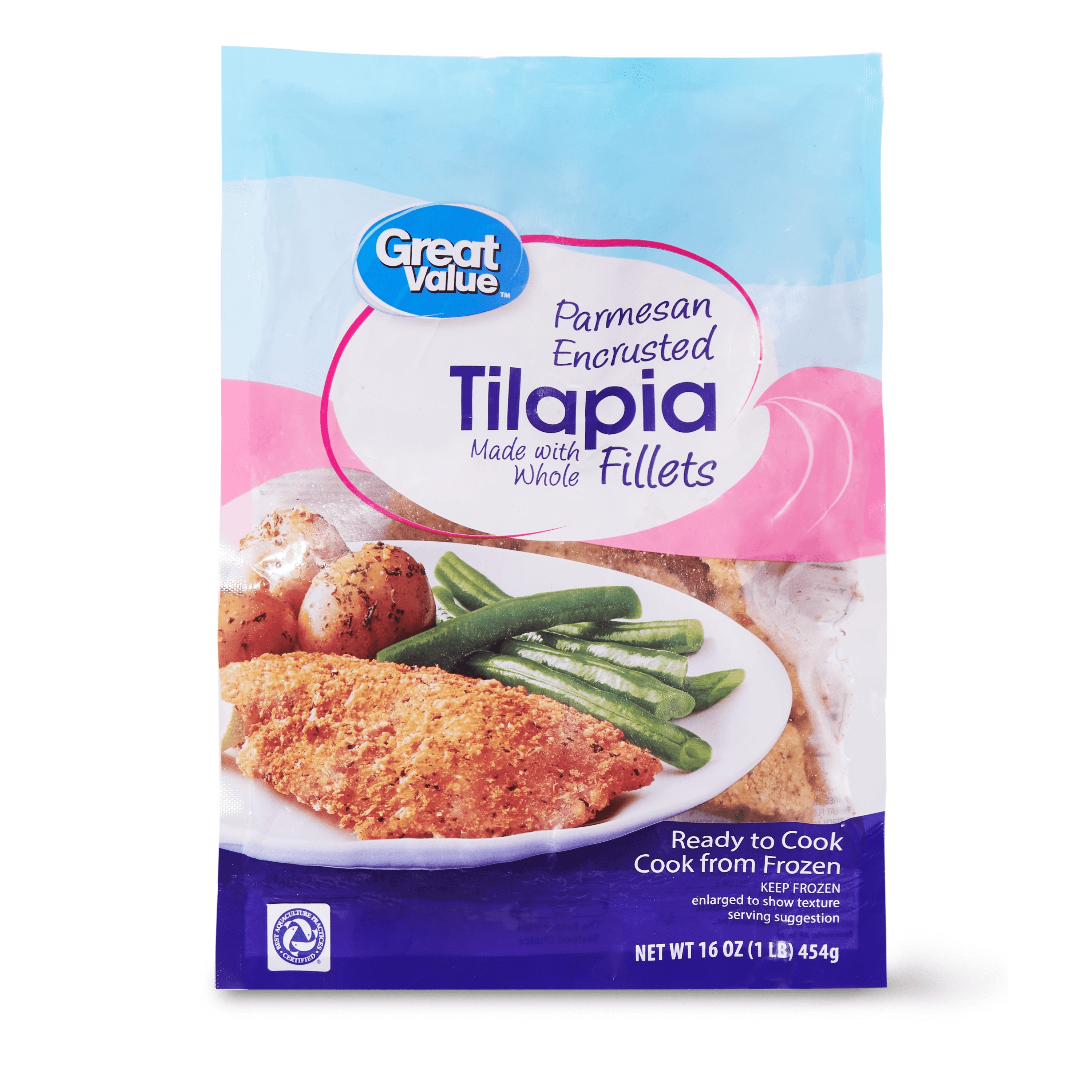 Great Value Frozen Parmesan Encrusted Tilapia Fillets, 16 oz - Walmart.com