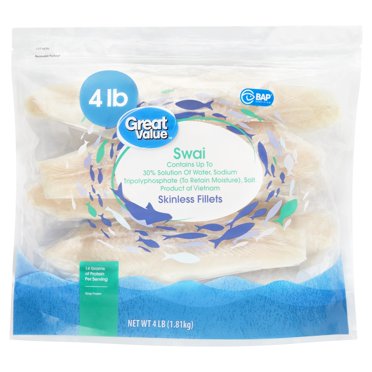Great Value Frozen Tilapia Skinless & Boneless Fillets, 4 lb - Walmart.com