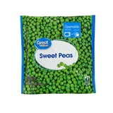 Great Value Frozen Sweet Peas 12 oz Steamable Bag, V E G E T A B L E S ...