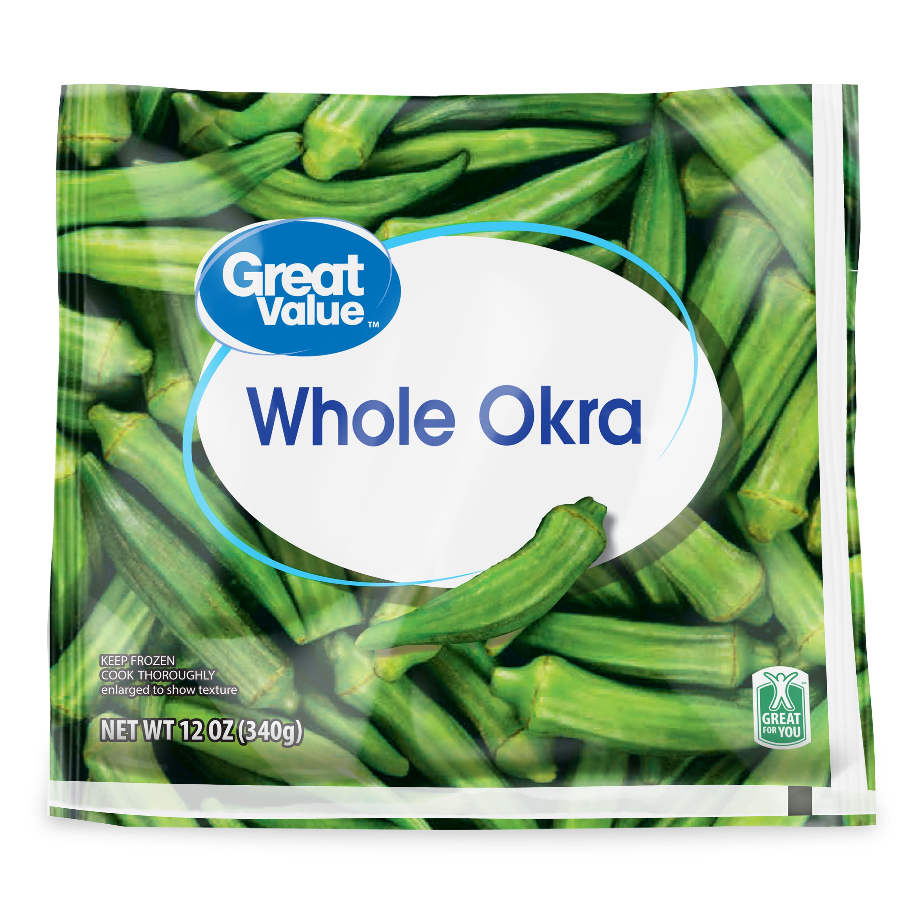 Great Value Frozen Whole Okra 12 oz, Healthy Vegetables for Stir Fry ...