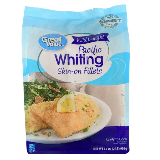 Great Value Frozen Wild Caught Pacific Whiting Fillets, 2 lb - Walmart.com