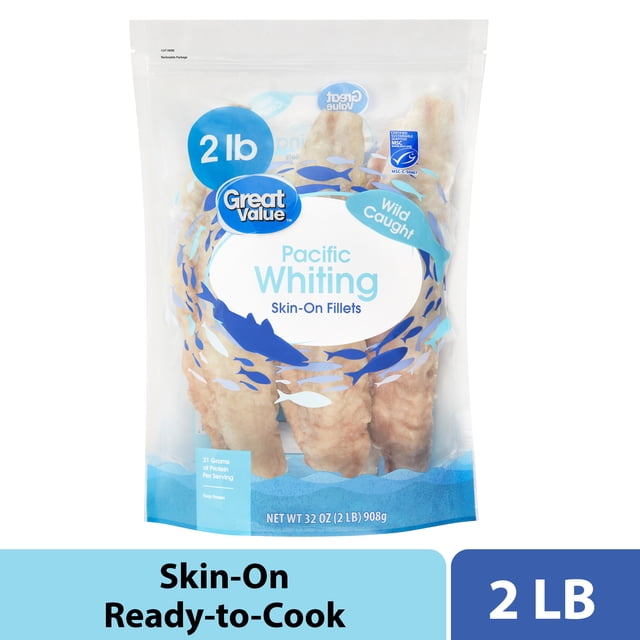 Great Value Frozen Wild Caught Pacific Whiting Fillets, 2 lb - Walmart ...