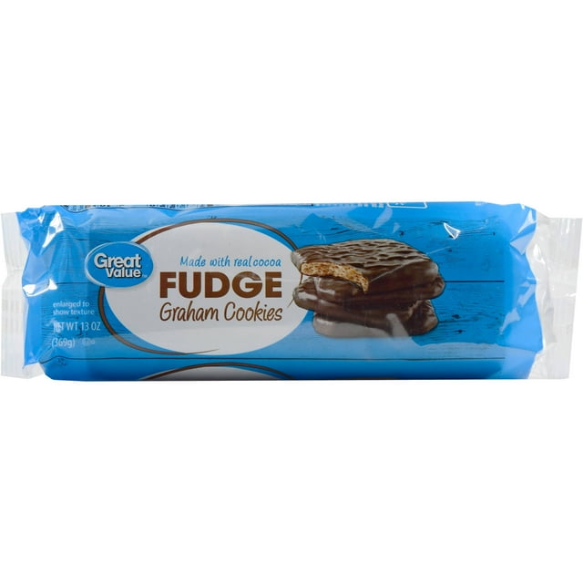 Great Value Fudge Graham Cookies, 13 oz - Walmart.com
