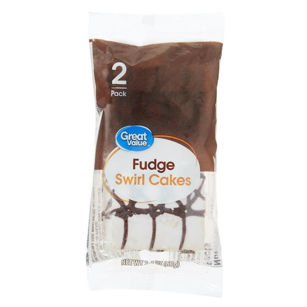Great Value Fudge Swirl Cakes, 2.4 oz, 2 Count - Walmart Business Supplies