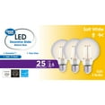 Great Value G25 LED Bulb, 2.5-Watt (25W Equivalent) Soft White ...