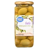 Great Value Garlic Stuffed Green Olives, 9.5 oz for Kitchen - Walmart ...