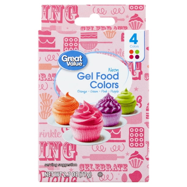 Great Value Gel Food Colors, Neon Colors, 2.7 Ounces - Walmart Business ...