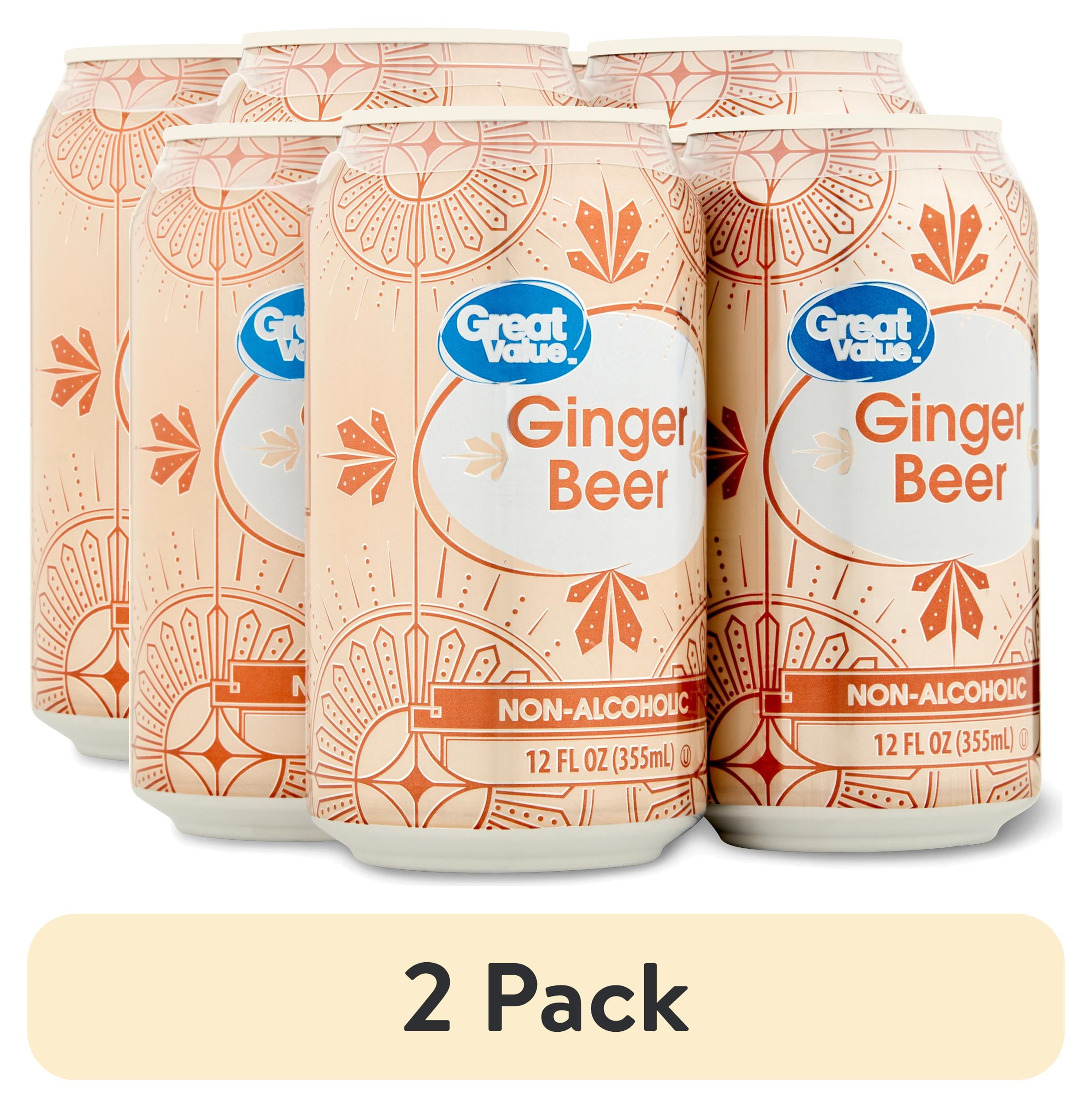 (2 pack) Great Value Ginger Beer, 12 fl oz, 4 Count - Walmart.com