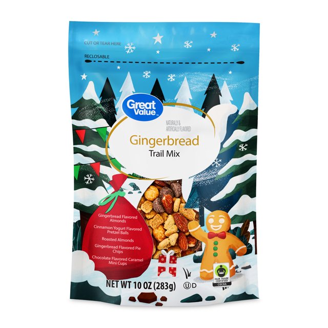Great Value Gingerbread Trail Mix, 10 oz - Walmart Business Supplies