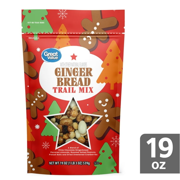 Great Value Gingerbread Trail Mix, 19 oz - Walmart Business Supplies