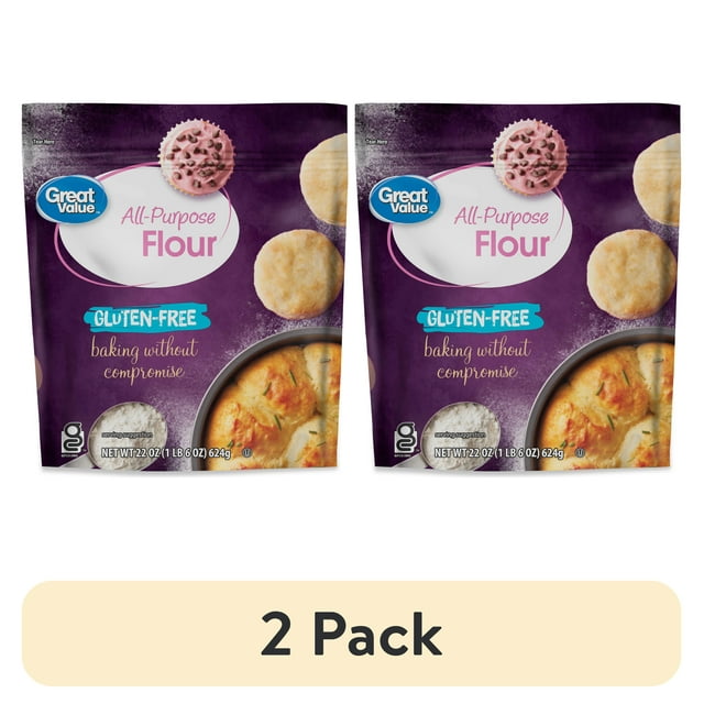 (2 pack) Great Value Gluten Free All-Purpose Flour, 22 oz - Walmart.com