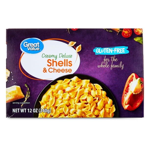 Great Value Gluten-Free Creamy Deluxe Shells & Cheese, 12 oz - Walmart ...