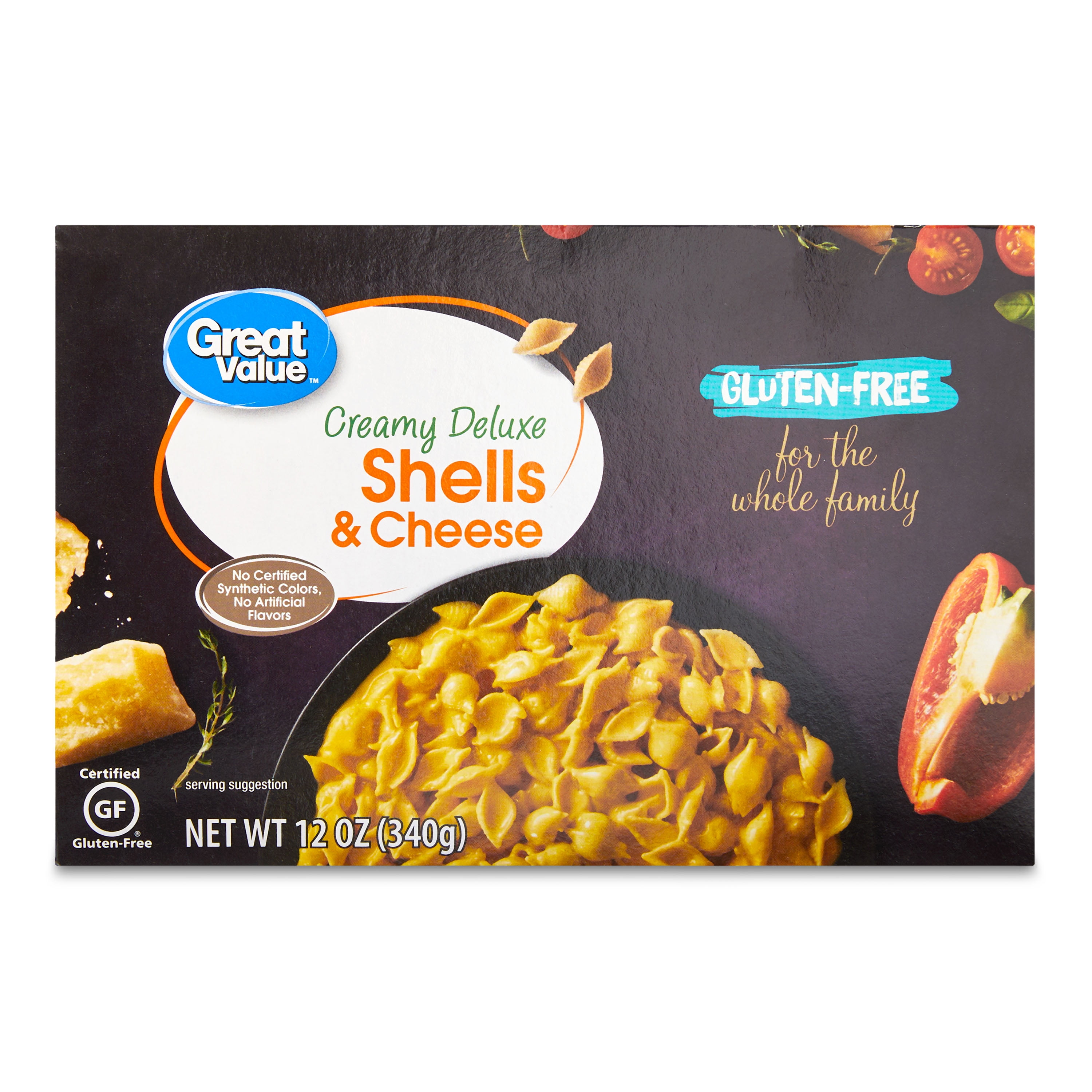 Great Value Gluten-Free Creamy Deluxe Shells & Cheese, 12 oz - Walmart.com