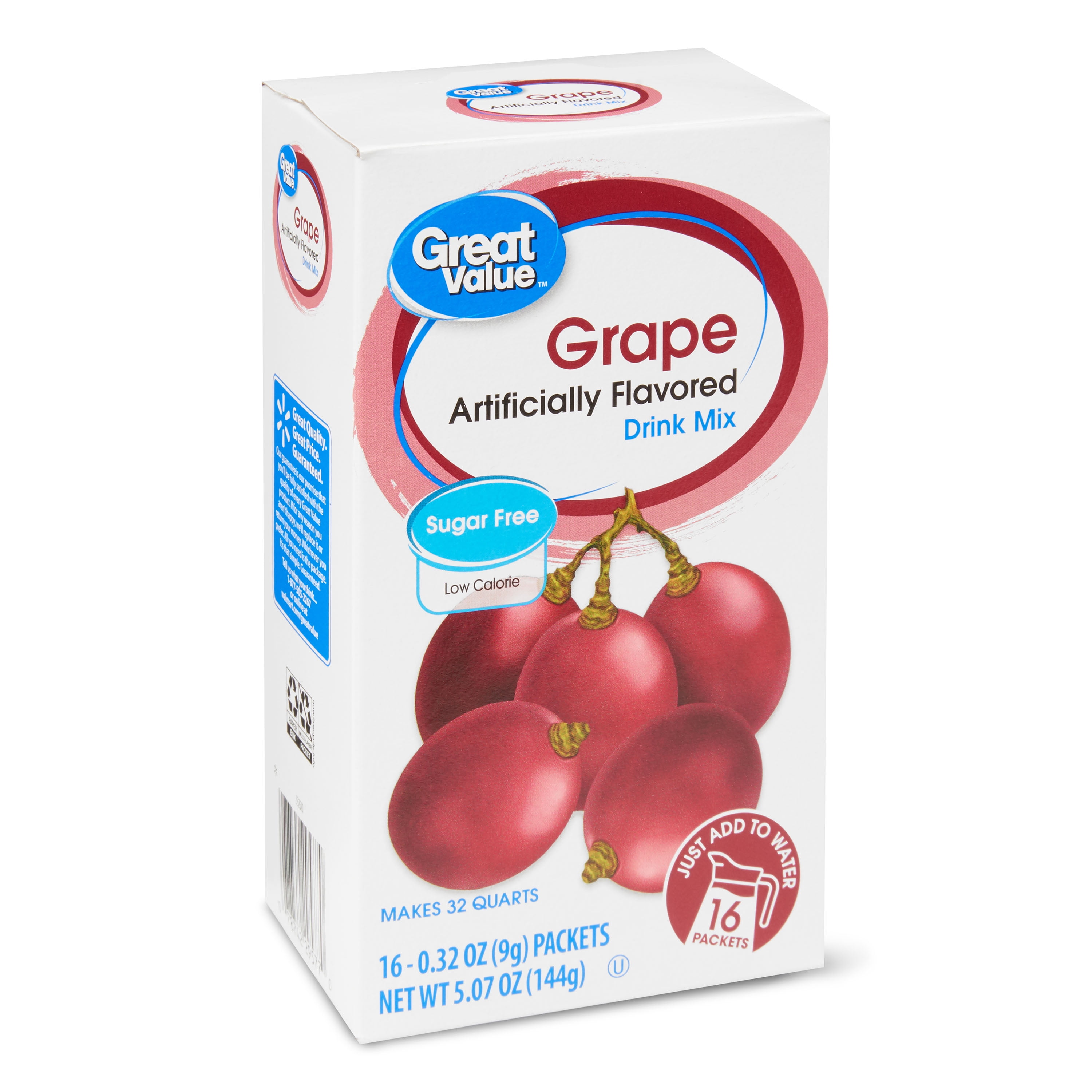 Great Value Grape Drink Mix, 0.32 oz, 16 Count - Walmart.com