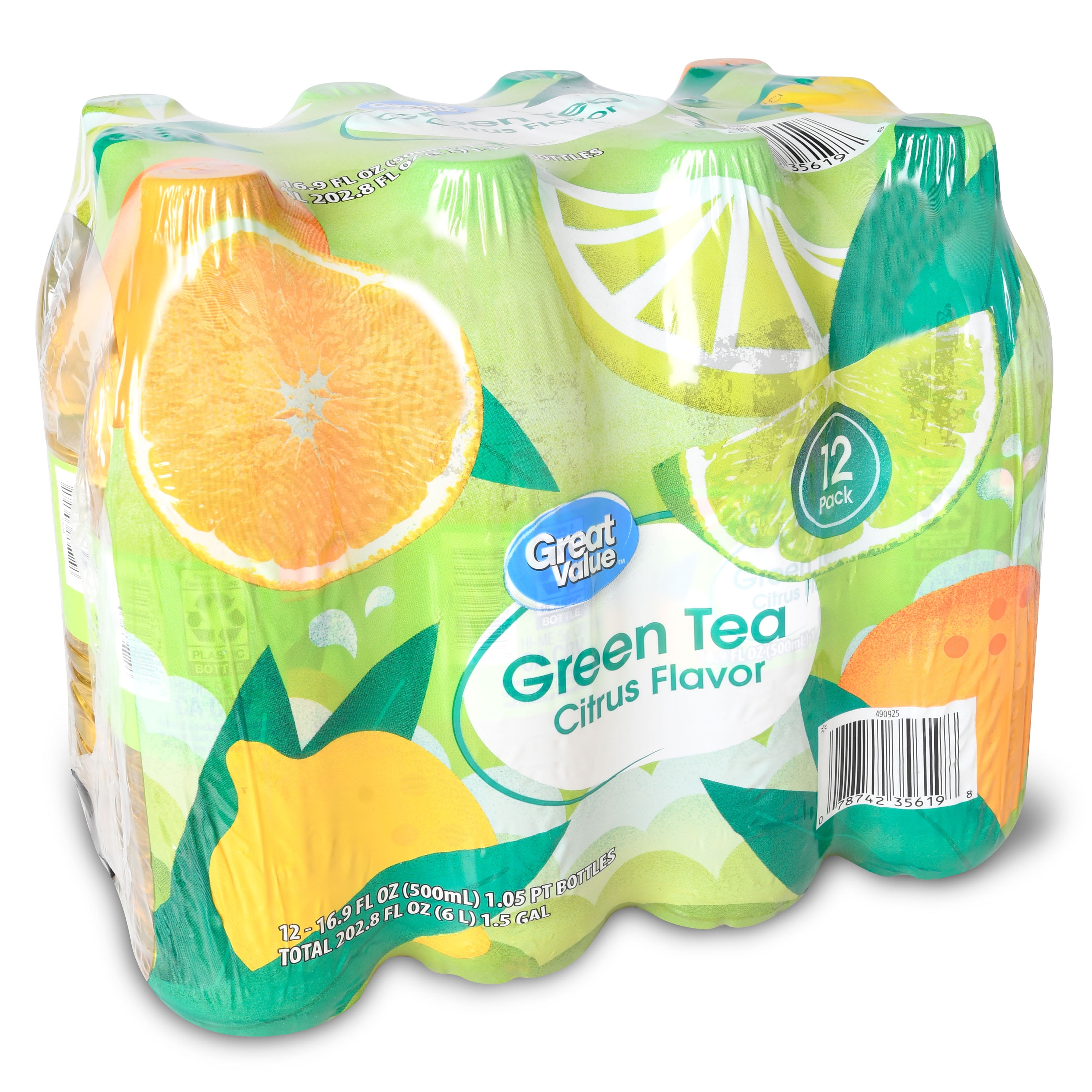 Great Value Green Tea, Citrus Flavor, 16.9 fl oz, 12 Count - Walmart.com