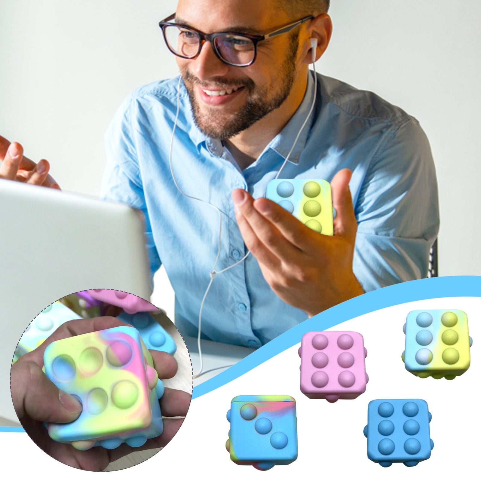 Great Value, Grip Ball Decompression Bubble Fingertip Vent Toy ...