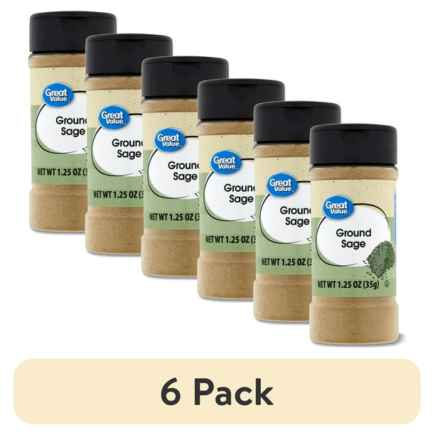 (6 pack) Great Value Ground Sage, 1.25 oz - Walmart Business Supplies