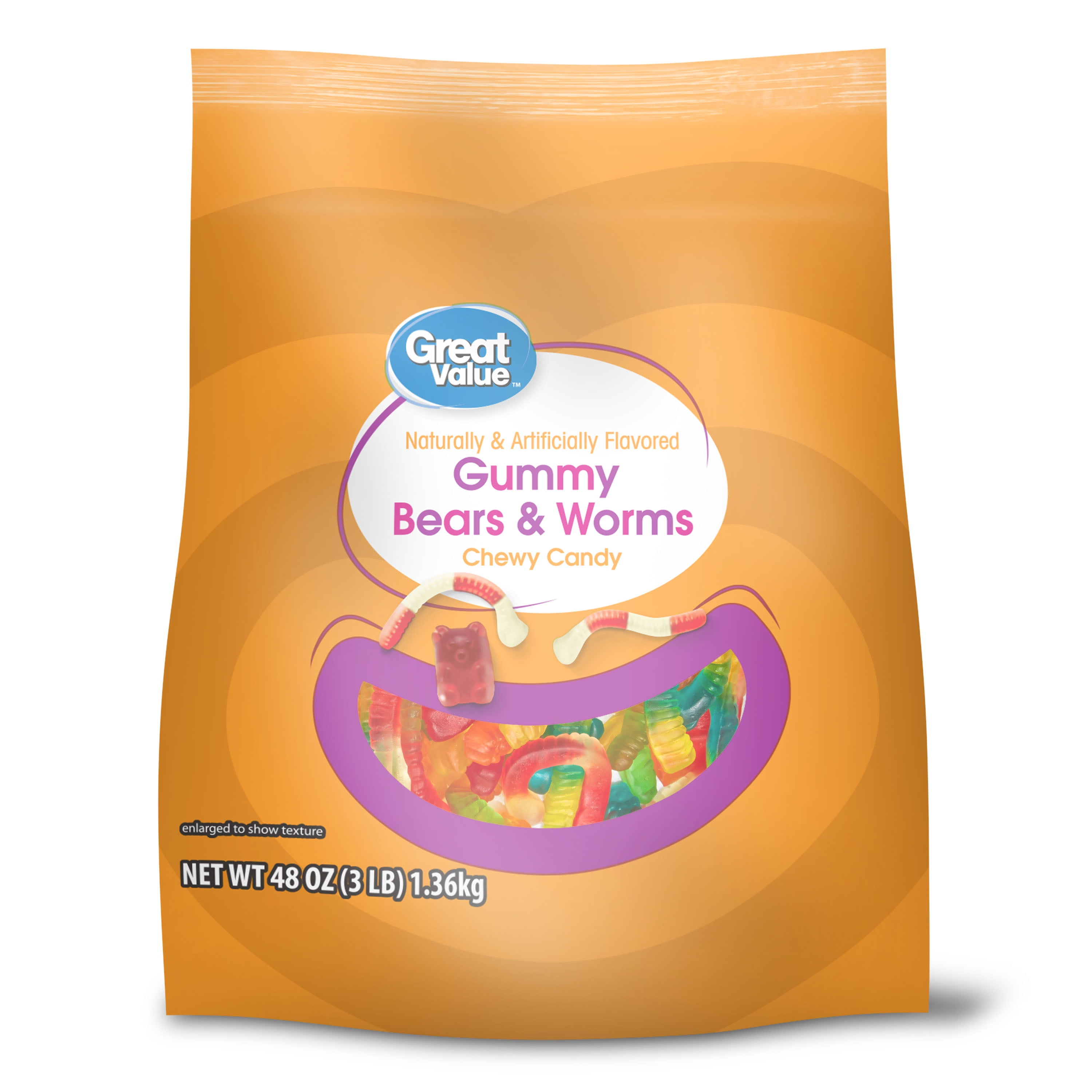 Great Value Gummy Bears & Worms Chewy Candy, 48 Oz - Walmart.com