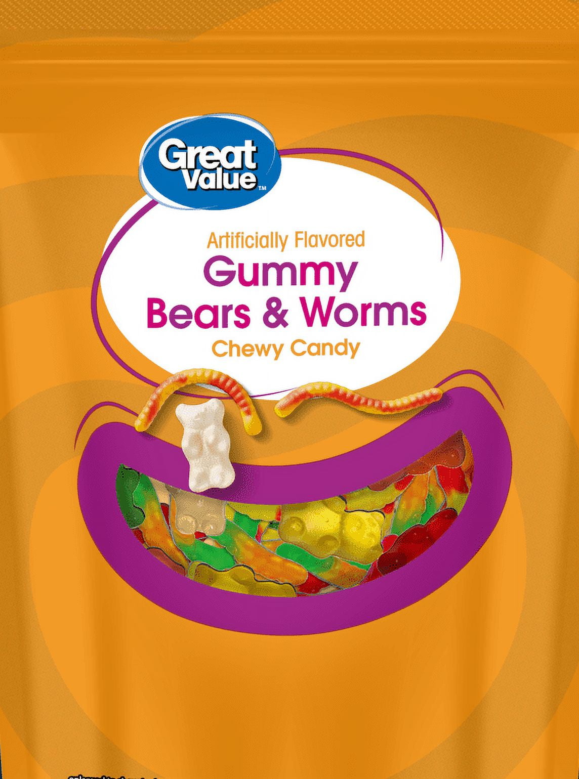 Great Value Gummy Bears & Worms Chewy Candy, 48 oz - Walmart.com
