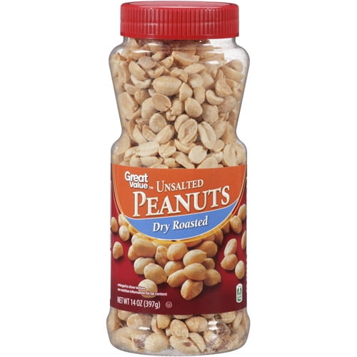 Great Value Gv Dry Roasted No Salt Peanuts - Walmart Business Supplies