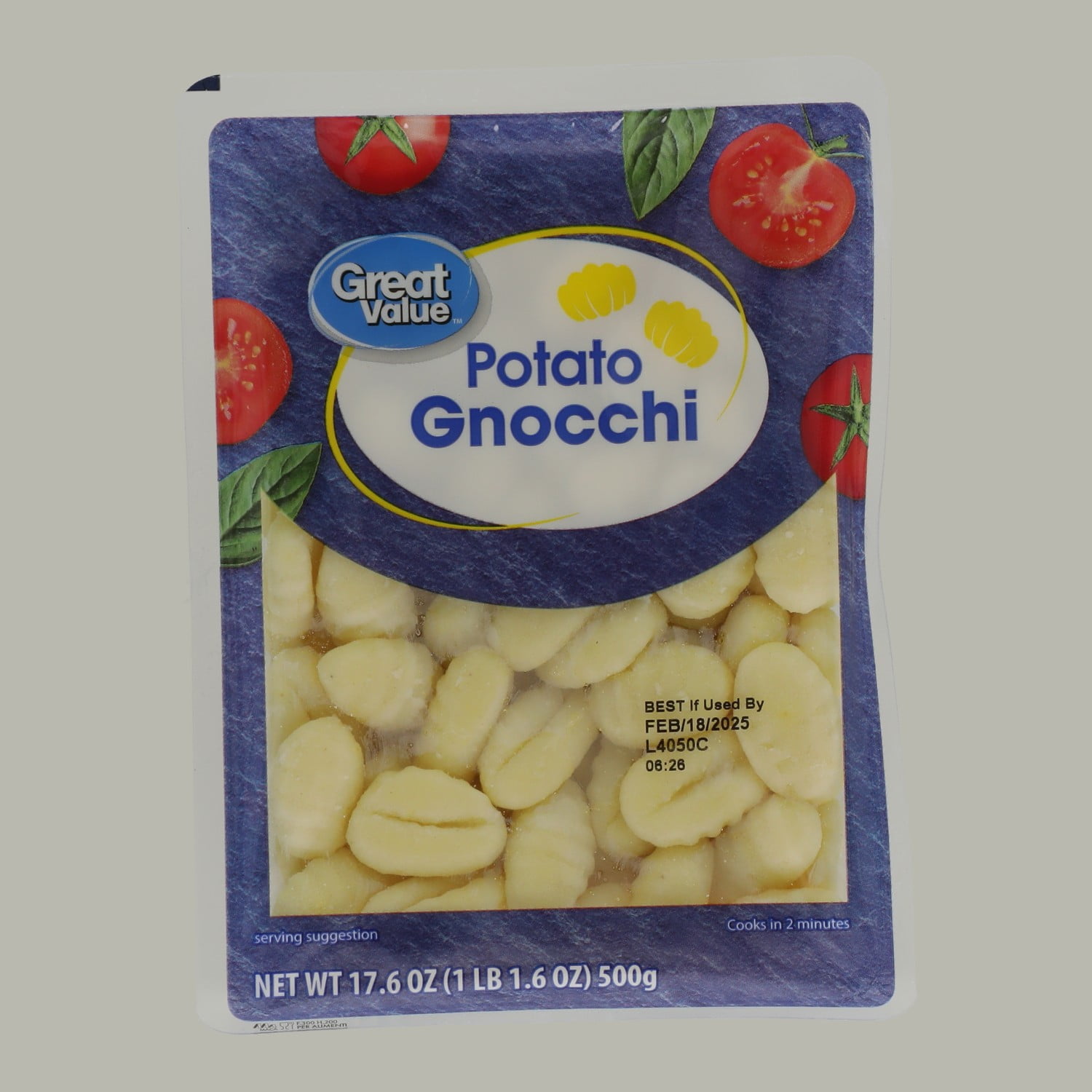 Great Value Potato Gnocchi 17.6 oz Traditional Italian Dumpling Pasta ...