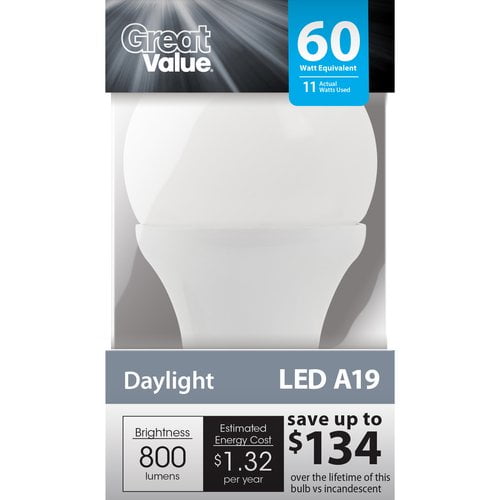 Great Value - Gv Led 11wt A19 - Walmart.com