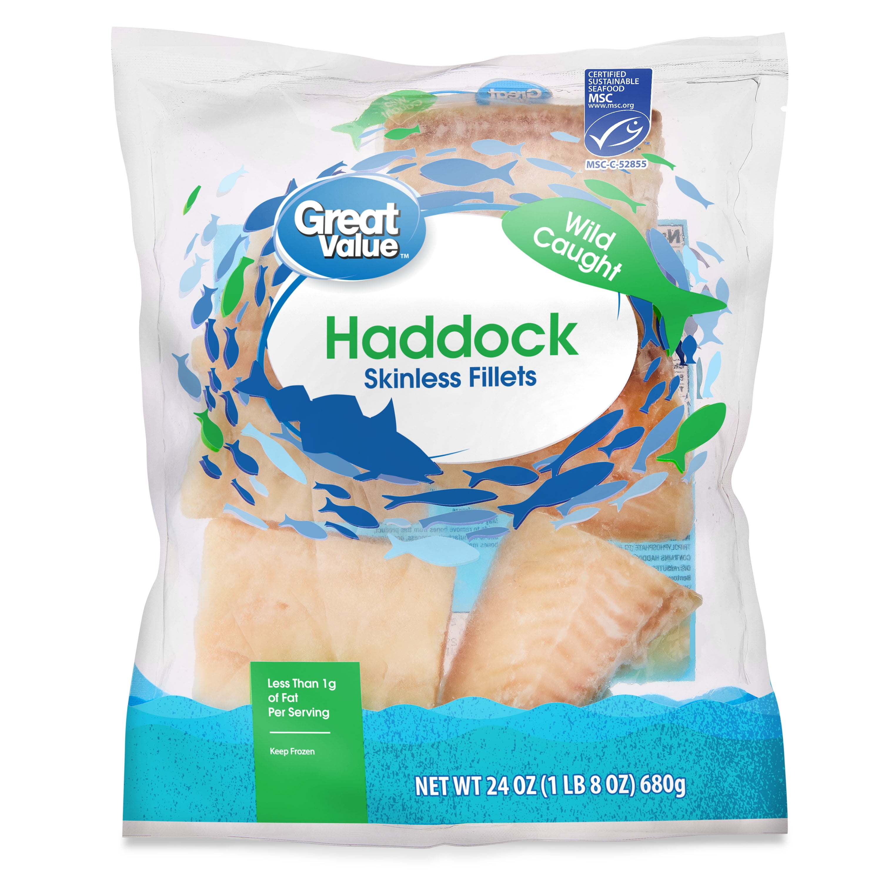 Great Value Frozen Haddock Fillets, 24 oz - Walmart.com